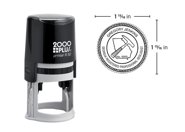 Derksen - 2000 Plus® Self-Inking Printer R50 Notary Round Stamp
